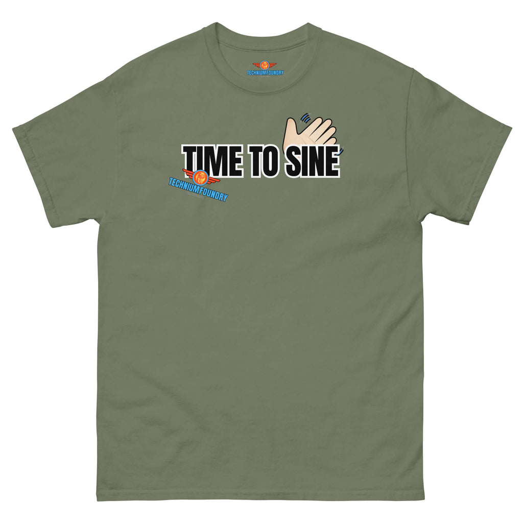 "Time to Sine" Tee | Where Hand Gestures Meet Wave Functions